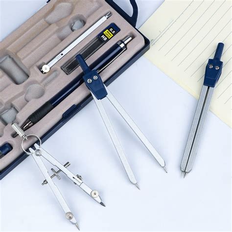 11pieces Math Geometry Kit Set Metal Compass Geome Vicedeal