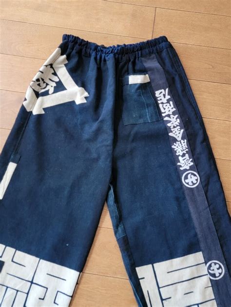 着物リメイク 古布 手作り 半纏 ワイドパンツ Iichi 日々の暮らしを心地よくするハンドメイドやアンティークのマーケットプレイス