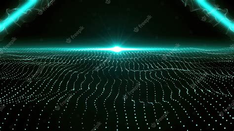 Premium Photo Particle Animation Of Ocean With Wind And Waves