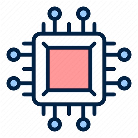 Microprocessor Processor Ai Artificial Intelligence Technology Chip Icon Download On