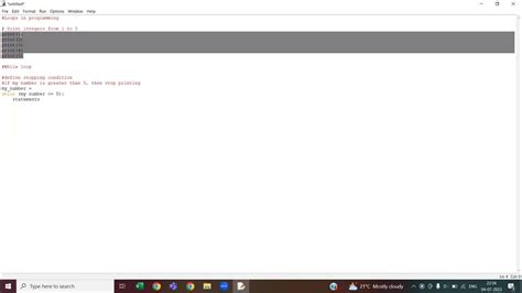 Lecture 06 Introduction To Sequentials Loops While Loop Youtube