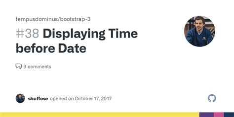 displaying time before date · issue 38 · tempusdominus bootstrap 3
