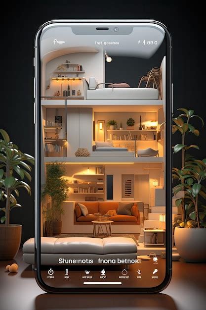 Premium Photo Smart Home Control App Mockup Design An Intuitive Simplifies Home Automation