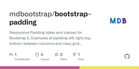 Github Mdbootstrapbootstrap Padding Responsive Padding Styles And Classes For Bootstrap 5