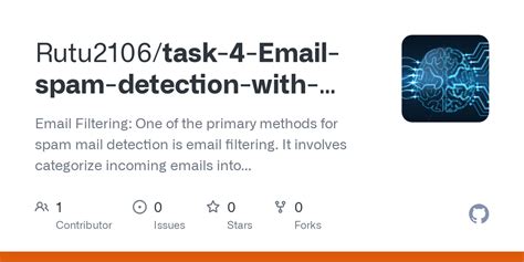 Github Rutu Task Email Spam Detection With Machine Learning Email Filtering One Of The