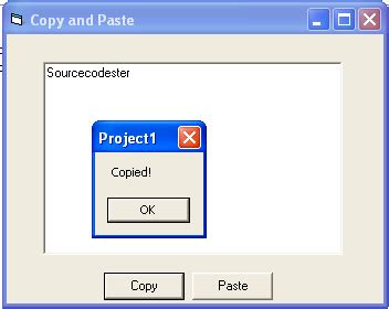 Copy And Paste In VB6 SourceCodester