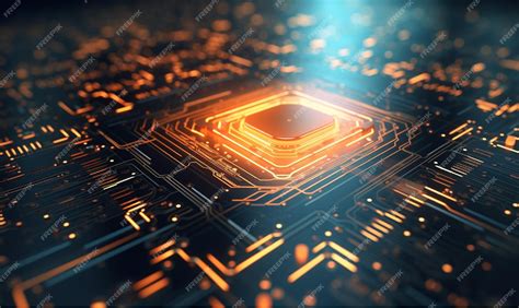 Premium Ai Image Circuit Board With Microchips And Processor Closeup 3d Rendering