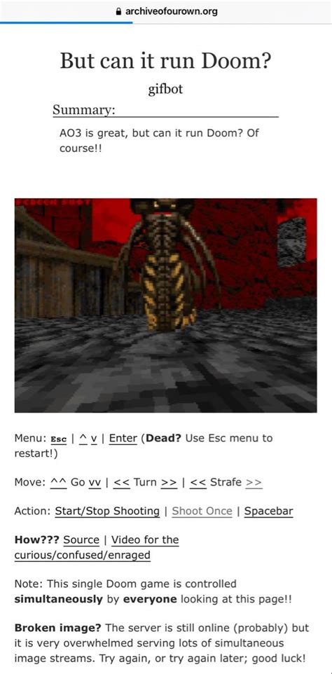 But Can It Run Doom Gifbot Doom Video Games Archive Of Our Own