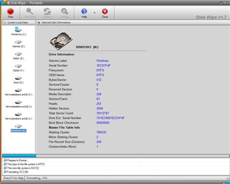 Formatteren Disk Wipe Software