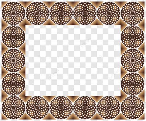 Brown Rectangular Border Crescent Design Vector Rectangular Border