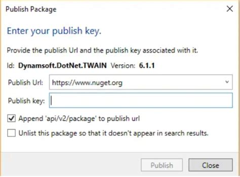 how to publish and install dotnet sdk with nuget
