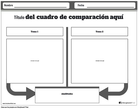 Nueva Plantilla De Gráfico De Comparación De Página 2 Blanco Y Negro