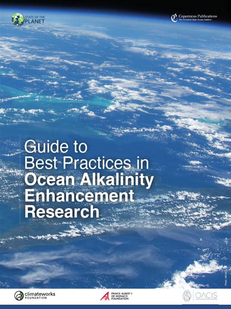 Guide To Best Practices In Ocean Alkalinity Enhancement Research Pdf