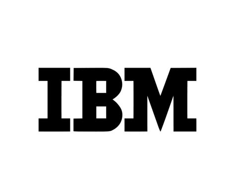 Ibm Logo Brand Software Computer Symbol Black Design Vector