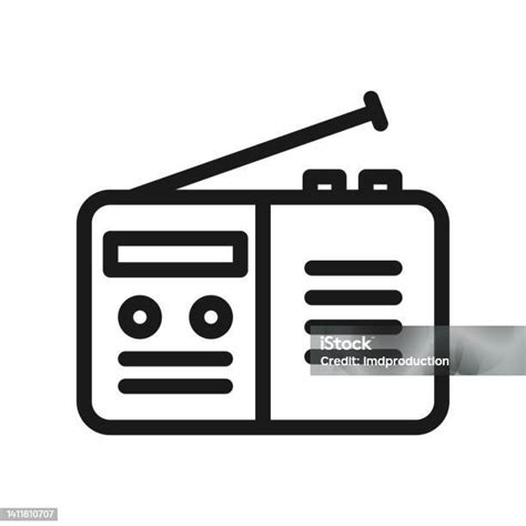 라디오 또는 팟캐스트 아이콘입니다 라디오 방송국 라인 기호 벡터 일러스트 레이 션 0명에 대한 스톡 벡터 아트 및 기타 이미지 0명 단일 객체 디자인 Istock