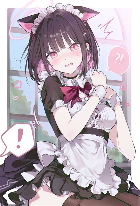 Kazusa The Cat Maid Blue Archive By 0202ase Rcatgirlsfw