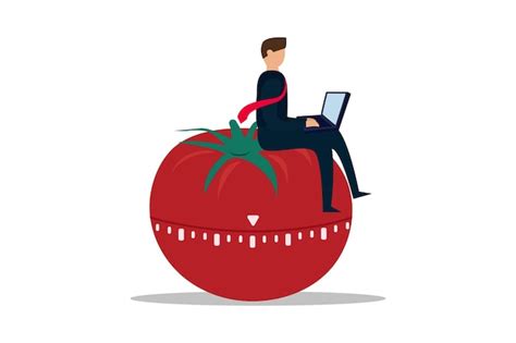 Premium Vector To Boost Work Productivity Use The Pomodoro Technique A Businessman