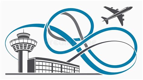 Infinity Symbol With Airplane Representing Travel And Limitless Possibilities Vector Design