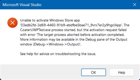 unable to activate windows store app how can my winui 3 app use a