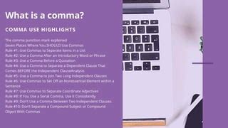When To Use A Comma Rules And Examples PDF