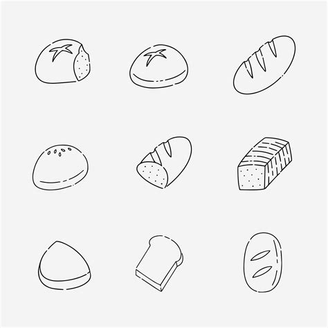 Bread Doodle Line Vector Illustration 41389840 Vector Art At Vecteezy