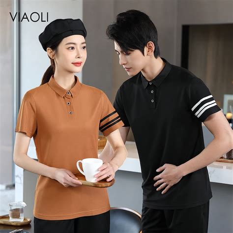 스파 유니폼 웨이터 유니폼 폴로 셔츠 케이터링 뷰티 살롱 작업복 패스트 푸드 레스토랑 접객 작업복 신제품