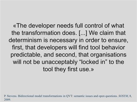 Non Determinism And Bidirectional Model Transformations Ppt