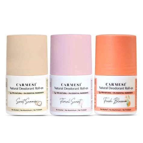 Carmesi Natural Underarm Roll On Deodorant Combo For Women 95