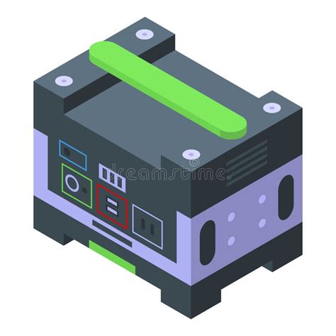 Generator Icon Isometric Vector Power Energy Stock Vector