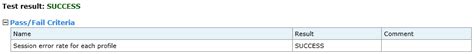 Passfail Criteria