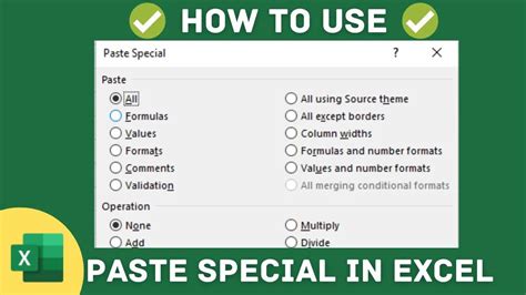 How To Use Paste Special In Excel A Quick Tip