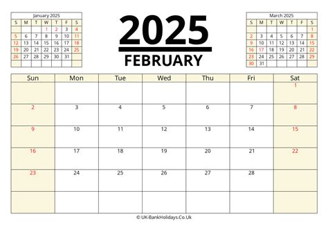 Printable February Calendar Mary C Partridge