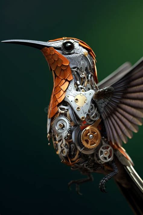 Humming Bird Robot Artificial Humming Bird The Concept Of The Future Stock Illustration