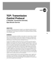 Lab 10 TCP LAB 10 TCP Transmission Control Protocol A Reliable Connection Oriented Byte
