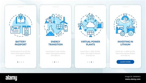 Energy Transition Revolution Blue Onboarding Mobile App Screen Stock Vector Image And Art Alamy