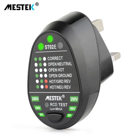 Mestek Gfci Rcd 디지털 범용 표준 전기 야외 콘센트 소켓 스마트 방수 90v 180v 250v 지구 테스터 소켓