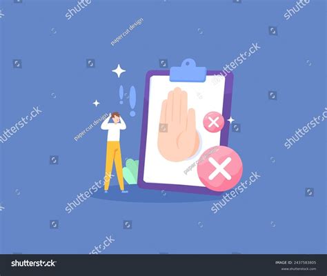 Concept Rejection Disapproval Unverified Invalid Incorrect Stock Vector Royalty Free