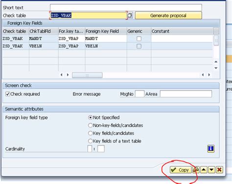 SAP TECH Foreign Key