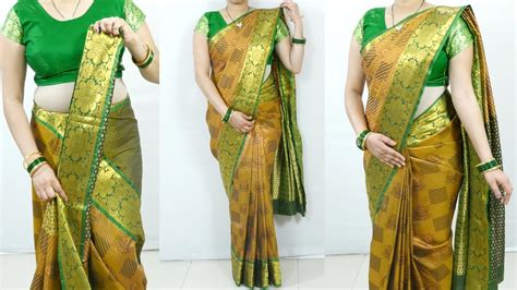 Banarasi Silk Saree Draping Tutorial Step By Step Sari Draping In A