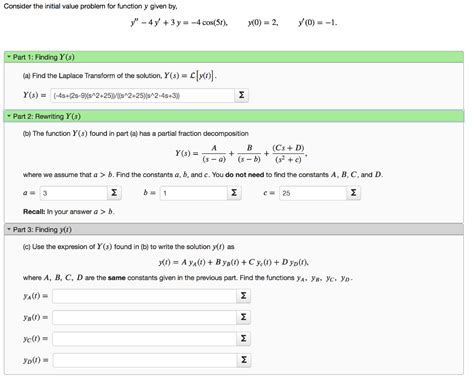 Solved Consider The Initial Value Problem For Function Y
