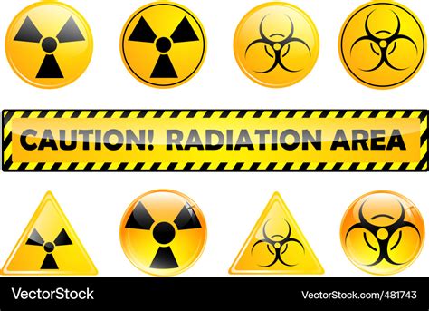 Radioactive Hazard Set Royalty Free Vector Image