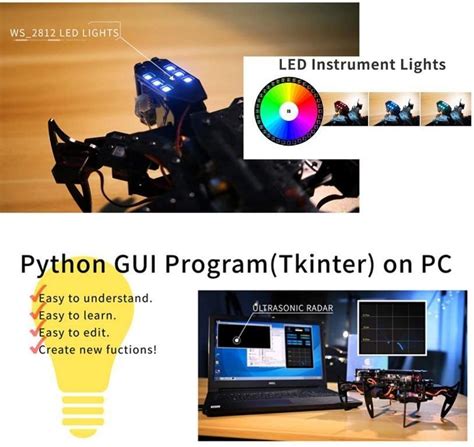 Instock Adeept Hexapod Spider Robot Kit Compatible With Arduino