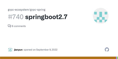 Springboot27 · Issue 740 · Grpc Ecosystemgrpc Spring · Github