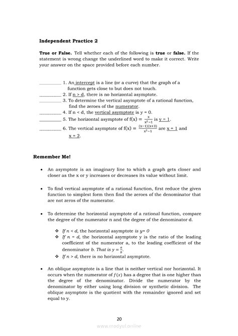 General Mathematics Module 10 Solving Real Life Problems Involving Rational Functions