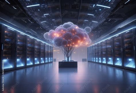 Cyber Security Ai Mind Network Management Modern Data Center Cloud