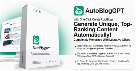 Autoblog Gpt Review Best 1 Worlds First Chatgpt Powered App Creates Monetized Blogs