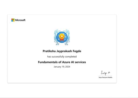 Pratiksha Fegde On Linkedin Microsoftcertified