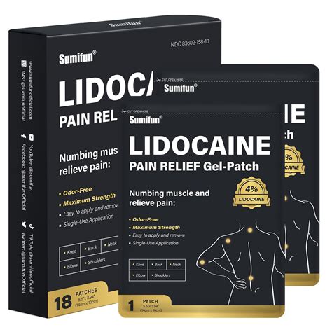 Sumifun 4 Lidocaine Patches 18 Count Long Lasting Plaster Patch Desertcart Sri Lanka