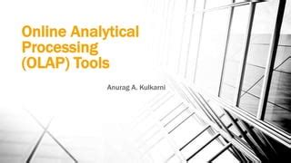 Online Analytical Processing Olap Tools PPTX Databases Computer Software And Applications