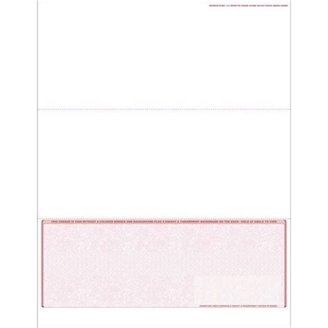 Burgundy Canadian Laser Check Bottom Position Tri Fold Ream Of 500